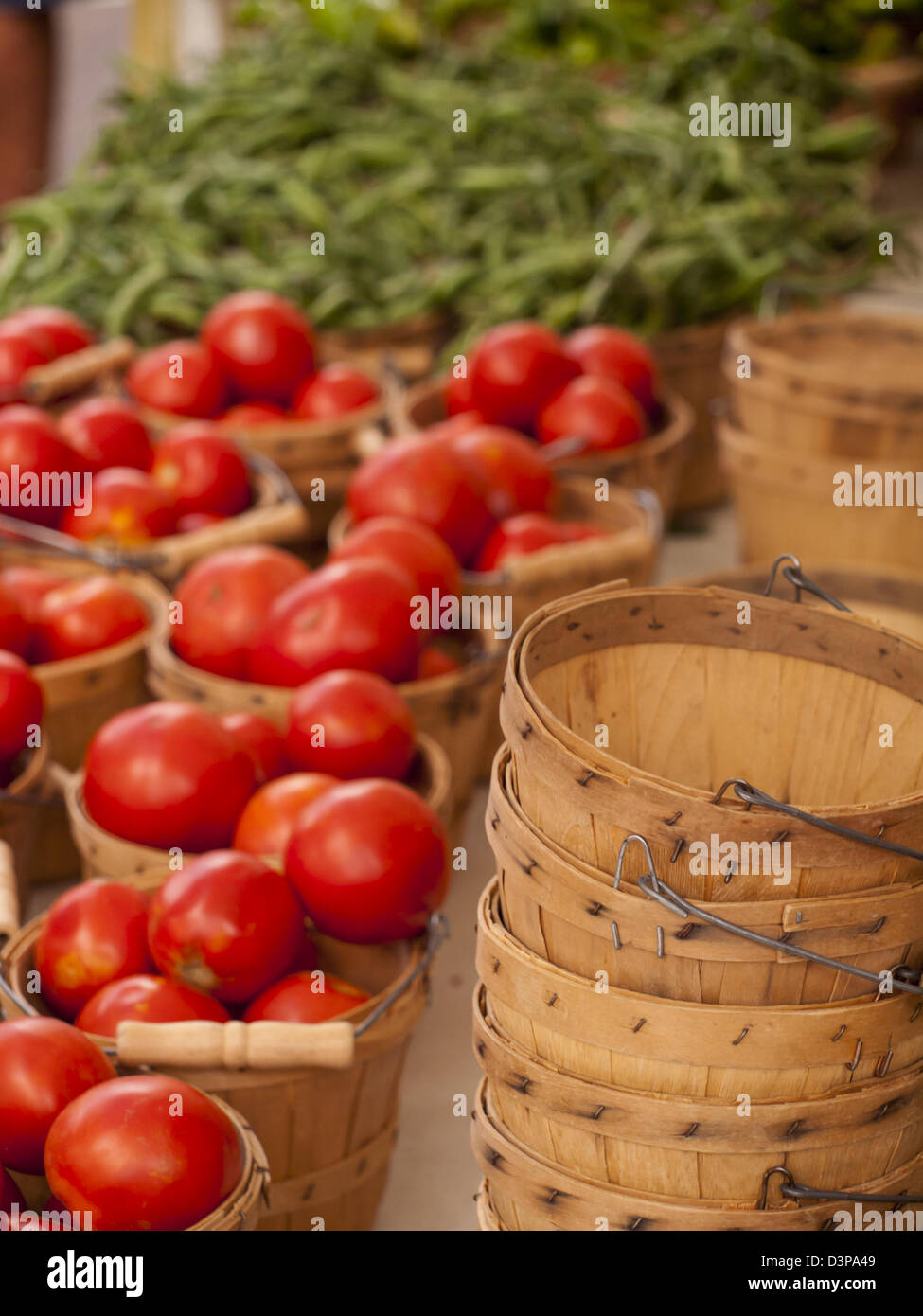 Fresh organic food at the local farmers market. Farmers markets are a ...