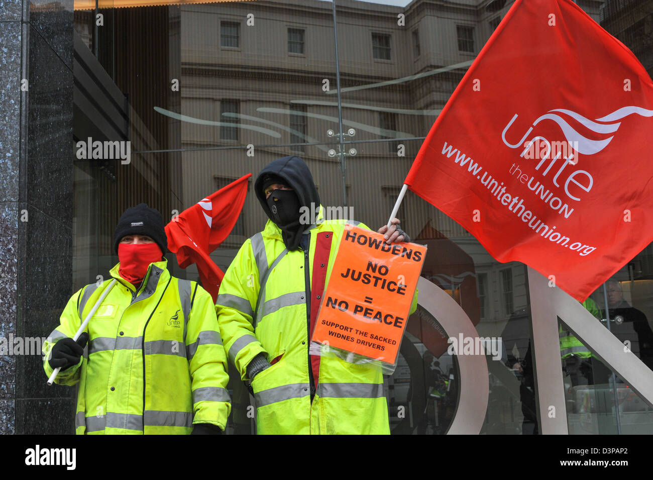Grosvenor Place, London, UK. 22nd February 2013. Two of the sacked ...
