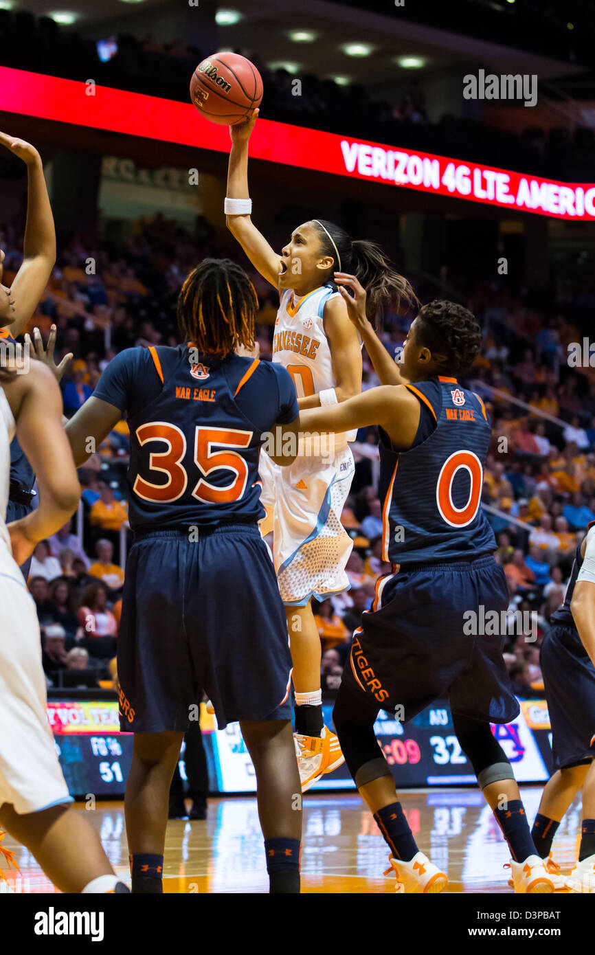 Knoxville, Tennessee, USA. 21st February 2013. guard Meighan Simmons ...
