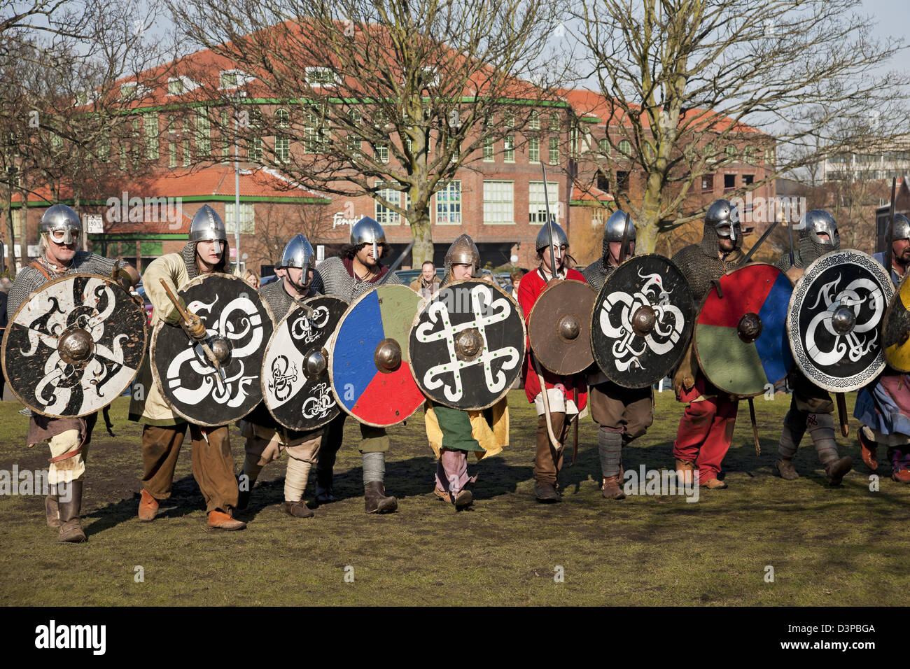 People in costume at the annual Jorvik Viking Festival York North ...