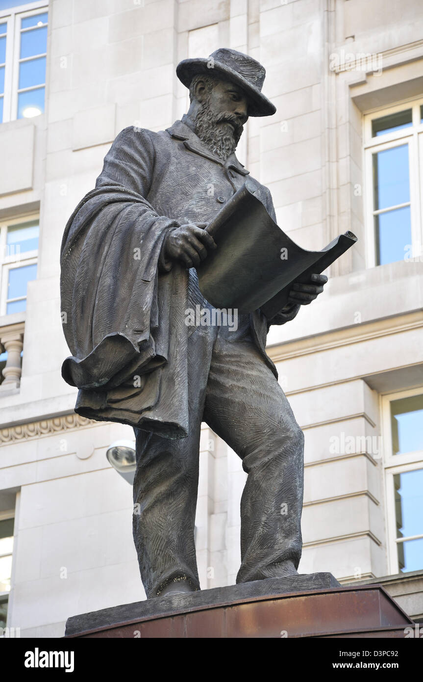 London, England, UK. Statue (by James Butler, 1994) of James Henry ...