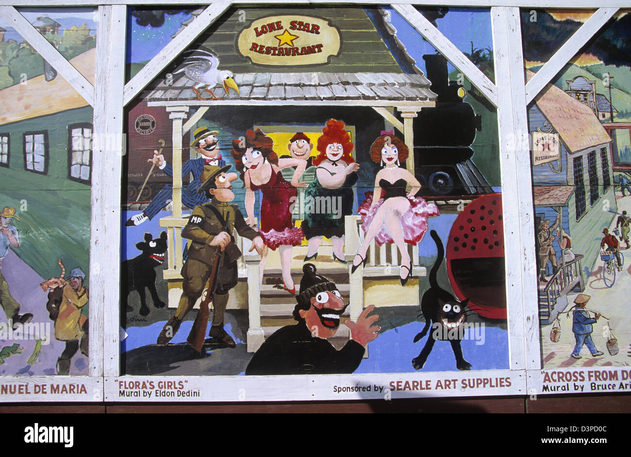 Sidewalk mural at doc ricketts lab hi-res stock photography and images ...