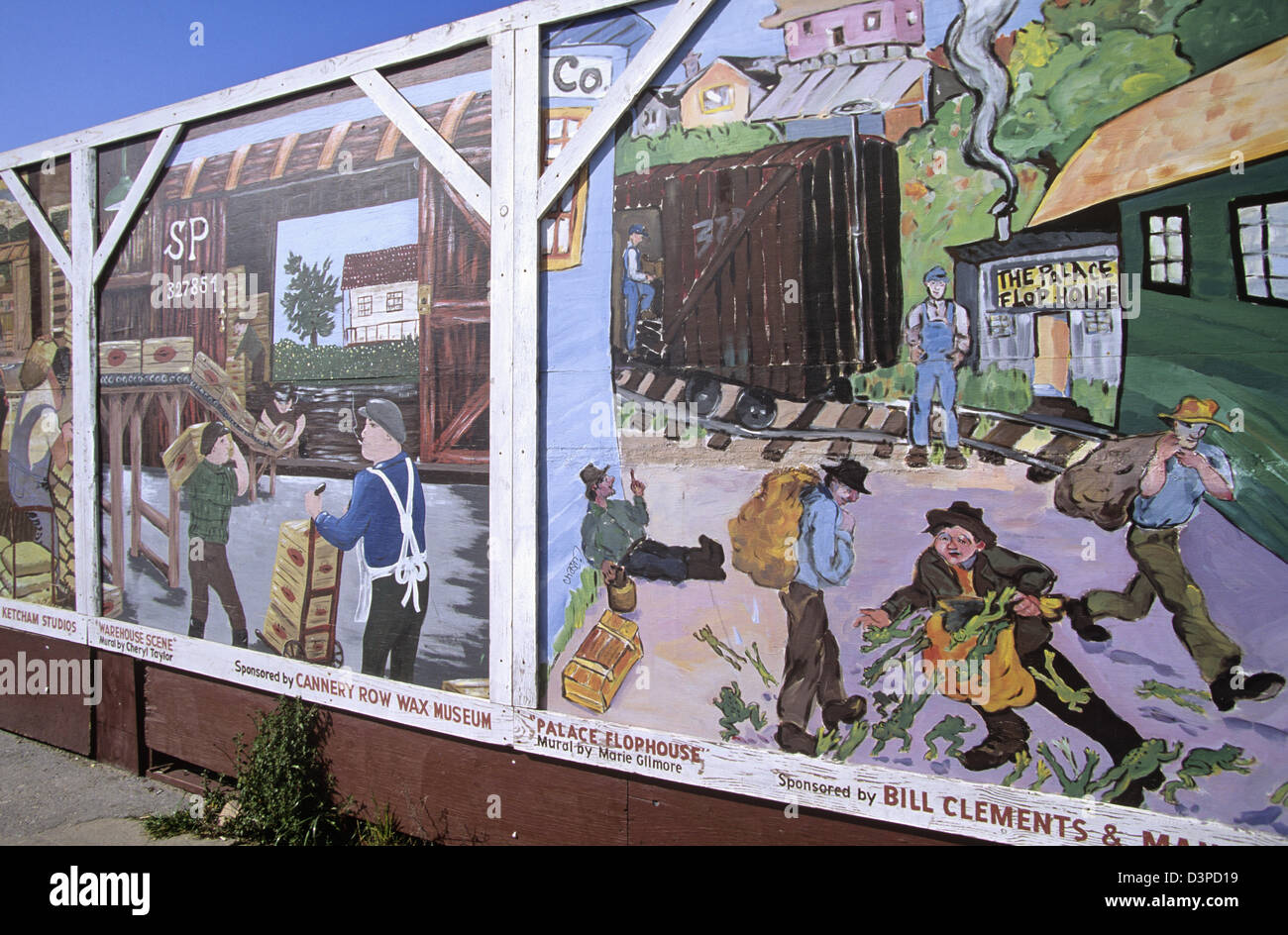 Sidewalk mural at doc ricketts lab hi-res stock photography and images ...