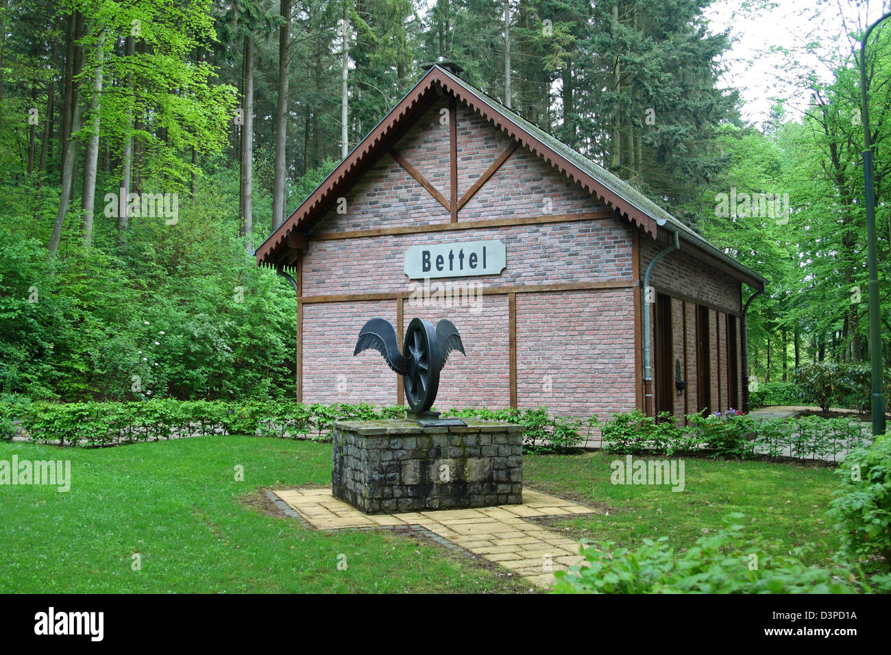 Disused railway station at Bettel, in the Tandel district of Luxembourg ...