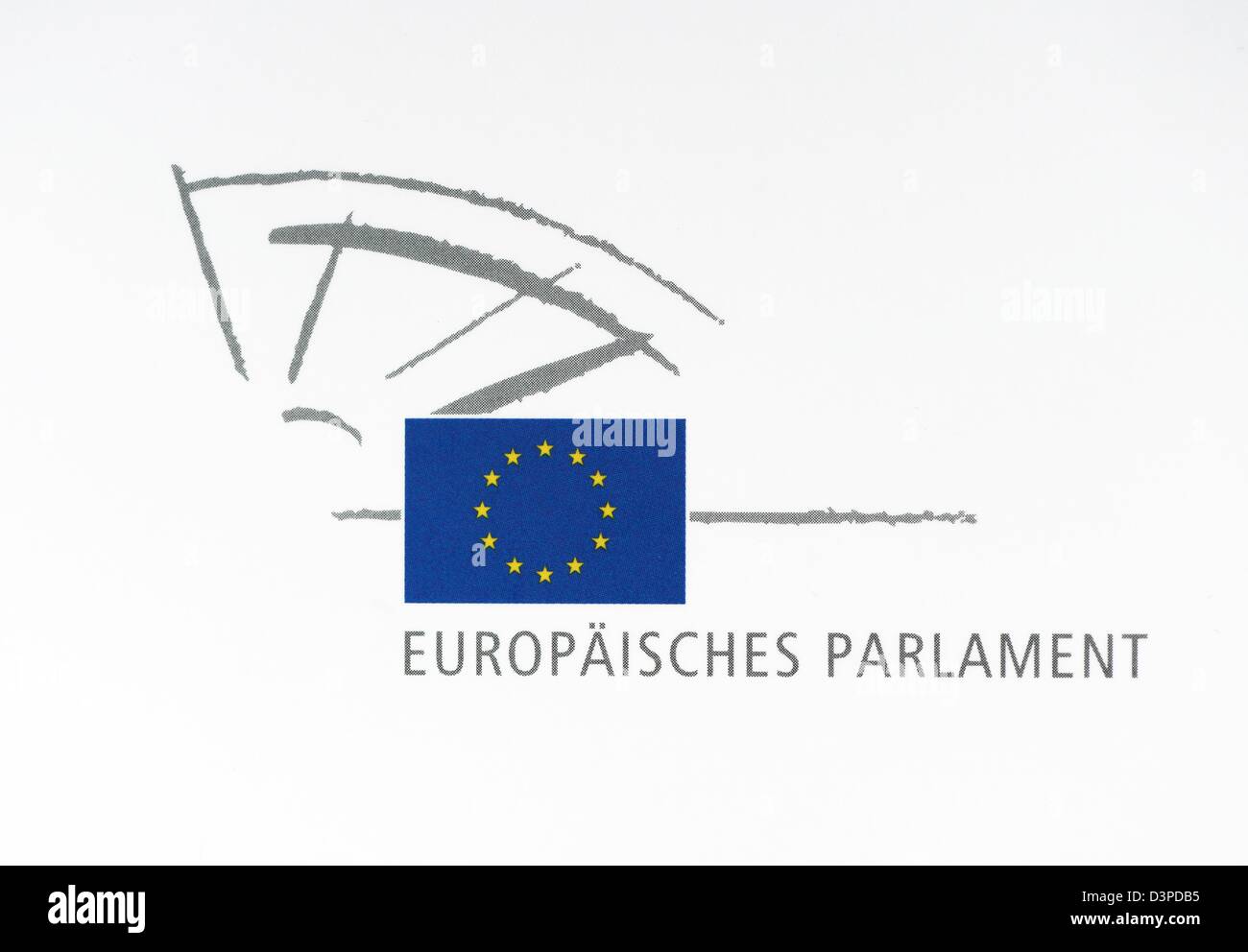 The logo of the European Union is on display in the European ...