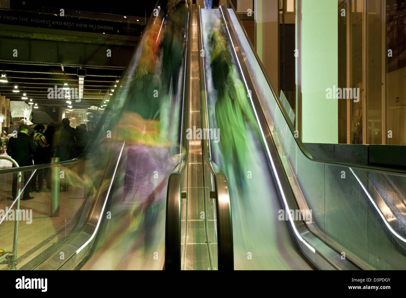 Escalator, The Shard, London Bridge Quarter, London, England Stock ...
