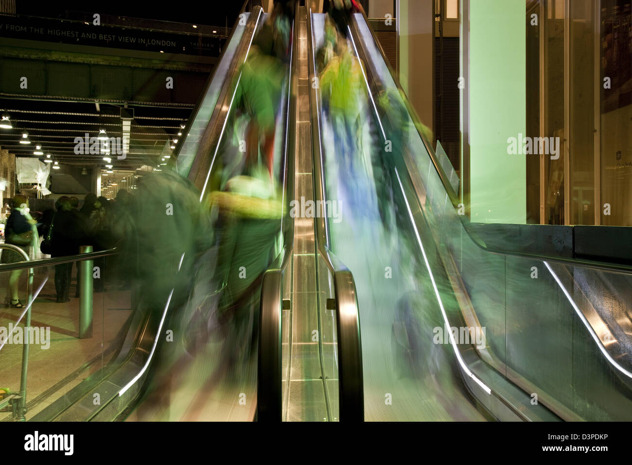 Escalator, The Shard, London Bridge Quarter, London, England Stock ...