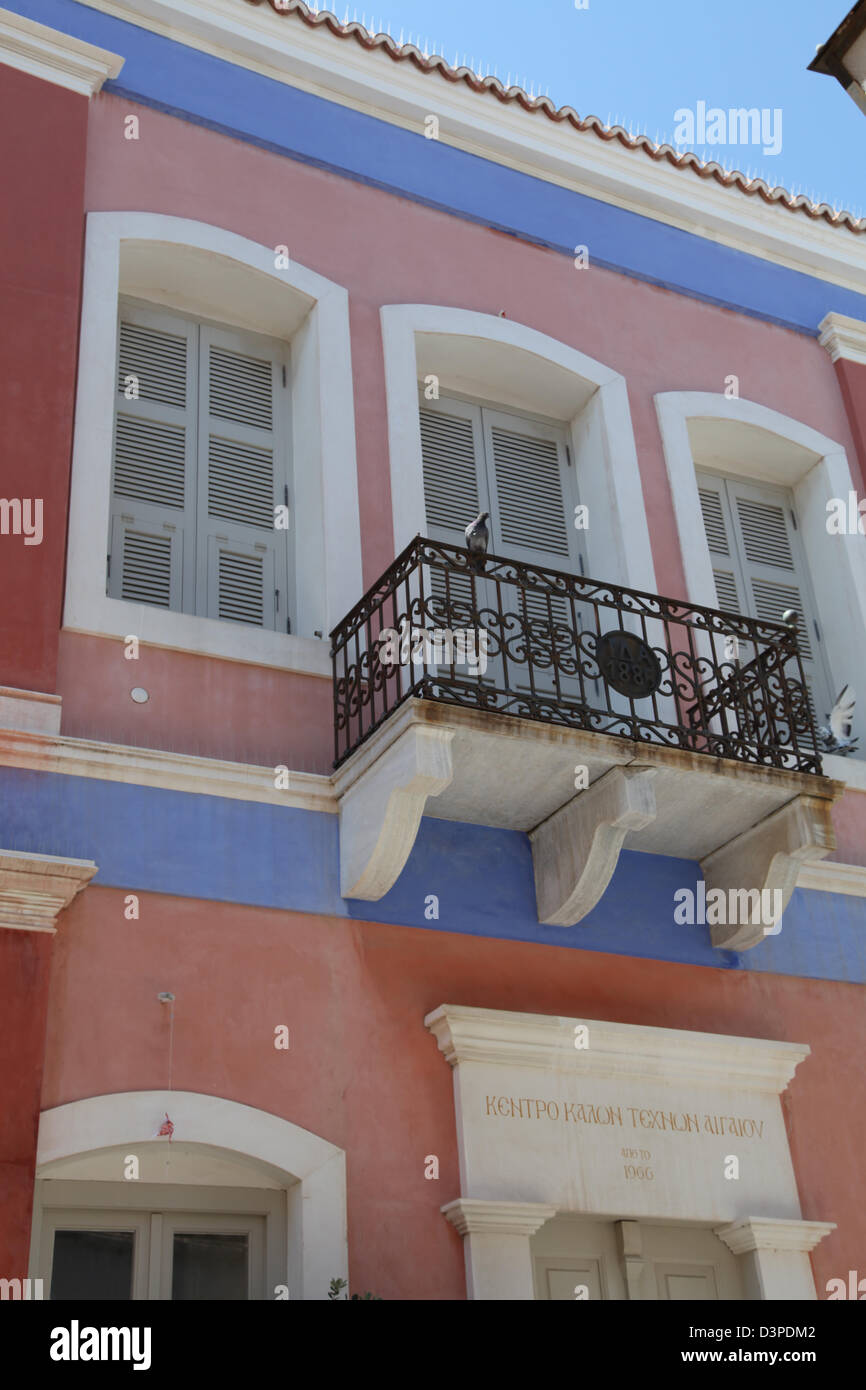 Typical greek facade on Paros island (Greece Stock Photo - Alamy
