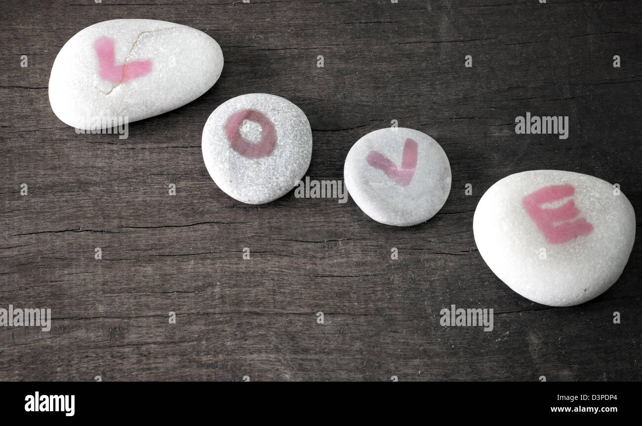 Love message on stone hi-res stock photography and images - Alamy