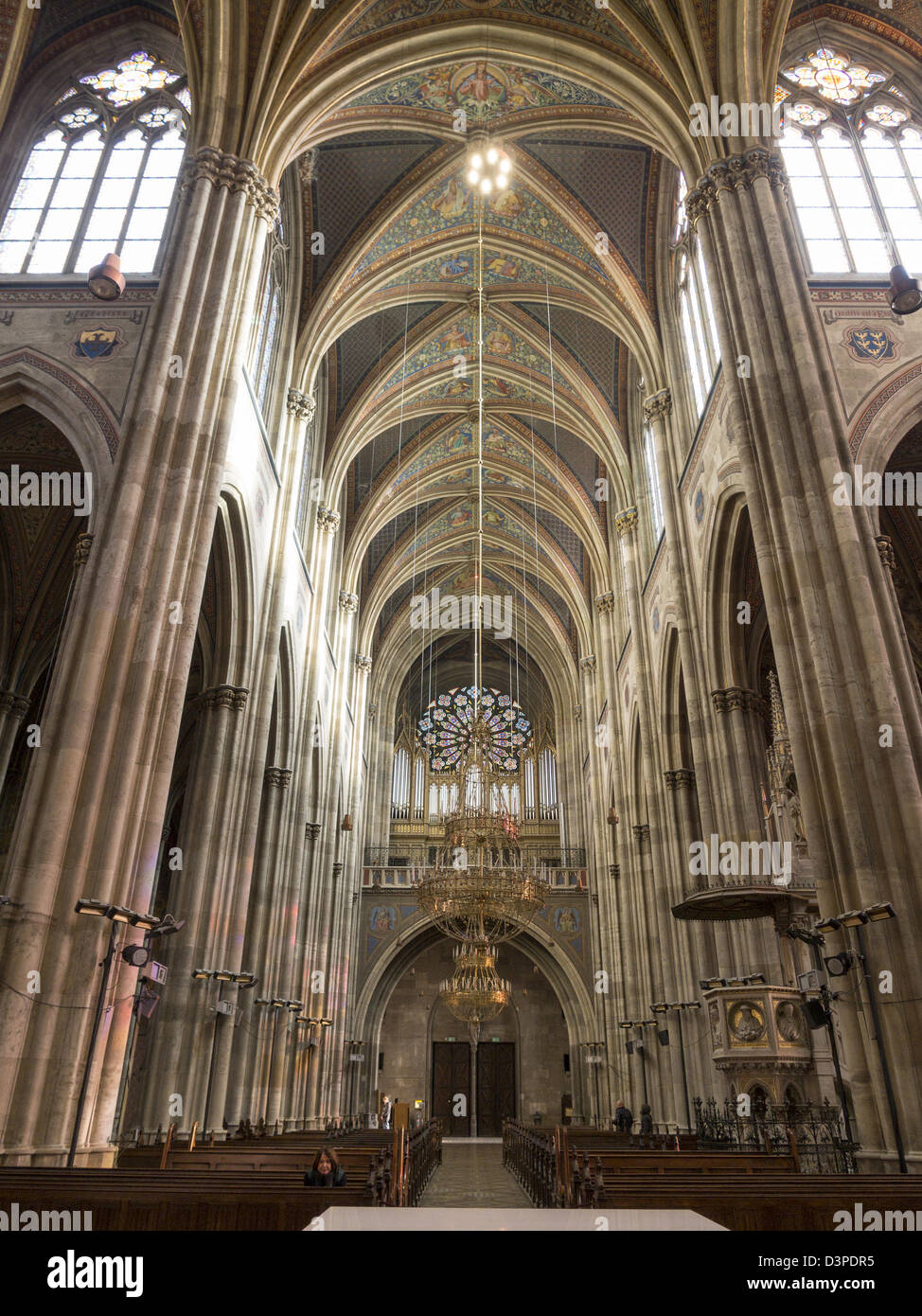 Votive Central Aisle Nave. The view from the altar to the entrance door ...