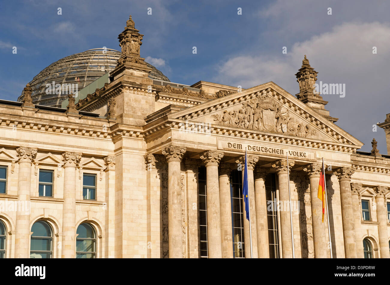 The German Reichstag in Berlin in the early evening light Stock Photo ...