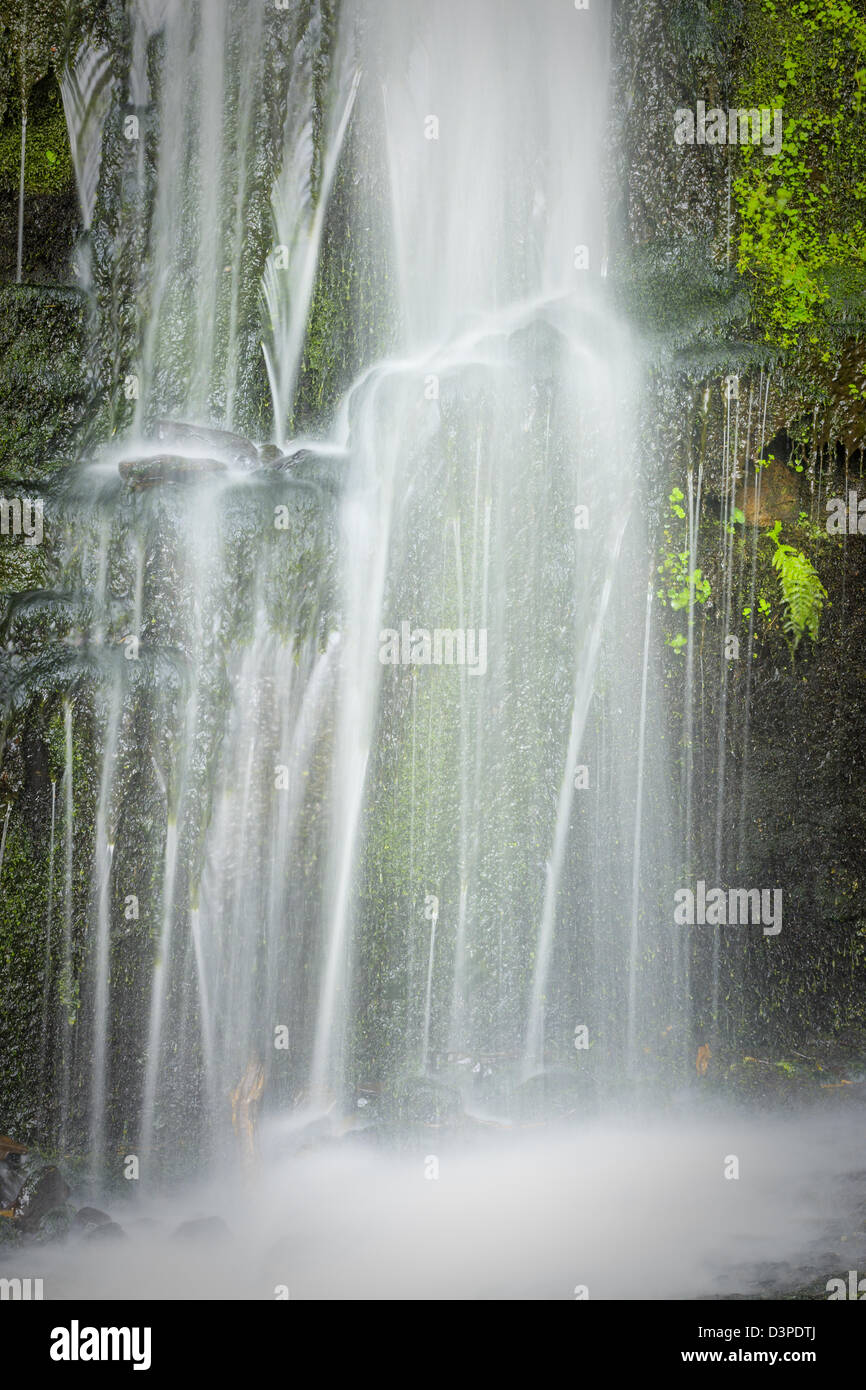 Melin Court (also Melin Cwrt) waterfall Resolven Vale of Neath Neath ...