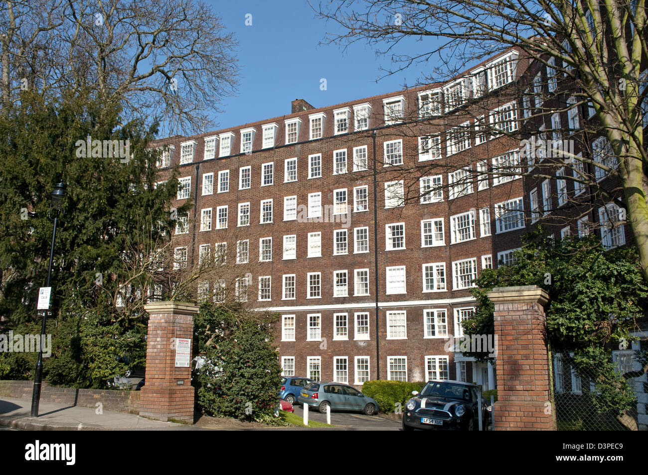 Eton Place mansion block in Eton College Road, Chalk Farm, London, UK ...
