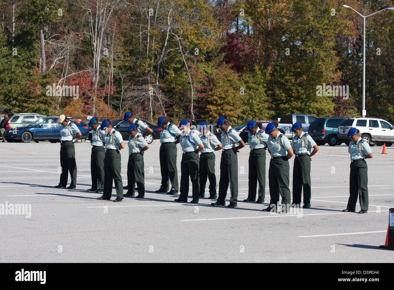 Army JROTC Female Drill Competition Stock Photo - Alamy