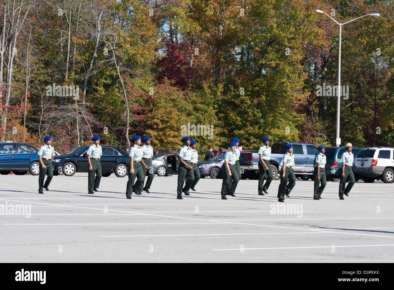 Army JROTC Female Drill Competition Stock Photo - Alamy