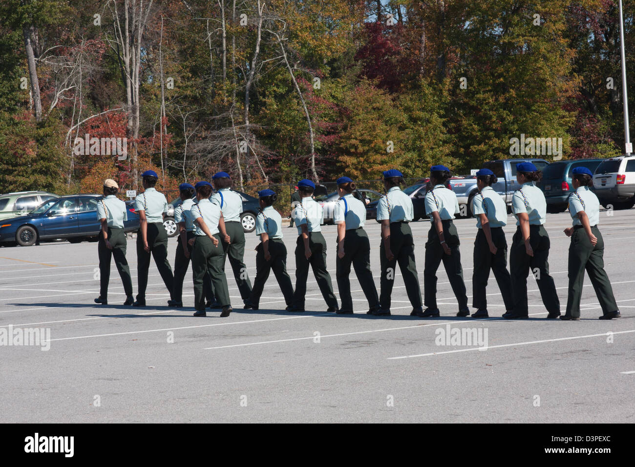 Army JROTC Female Drill Competition Stock Photo - Alamy