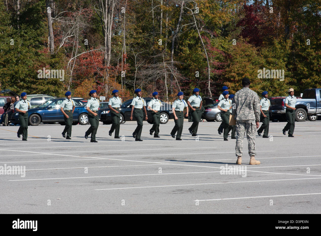 Army JROTC Female Drill Competition Stock Photo - Alamy