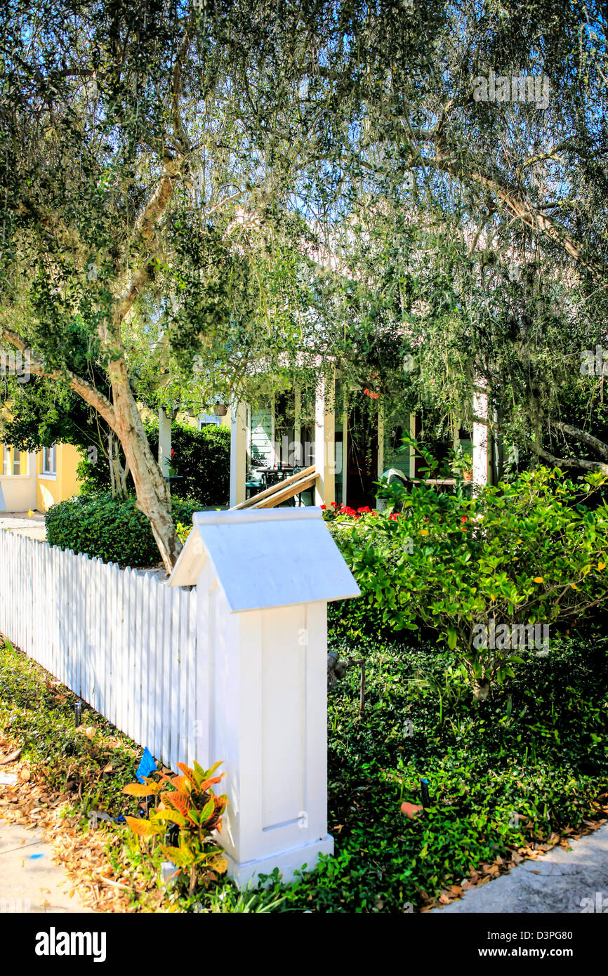 Traditional wooden home in the art district of Sarasota Florida Stock ...