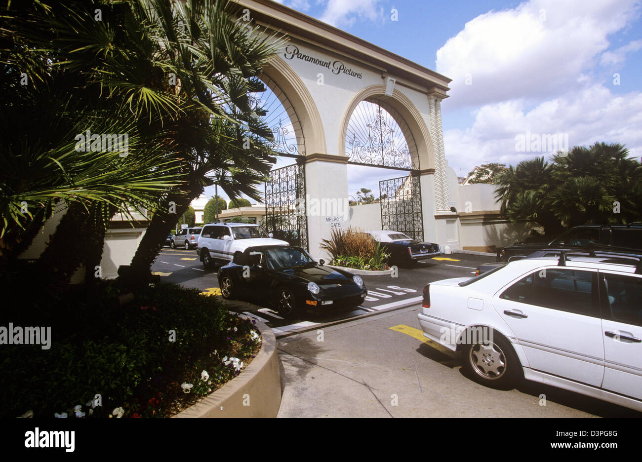 The world-famous gates of Paramount Pictures, Hollywood, California ...