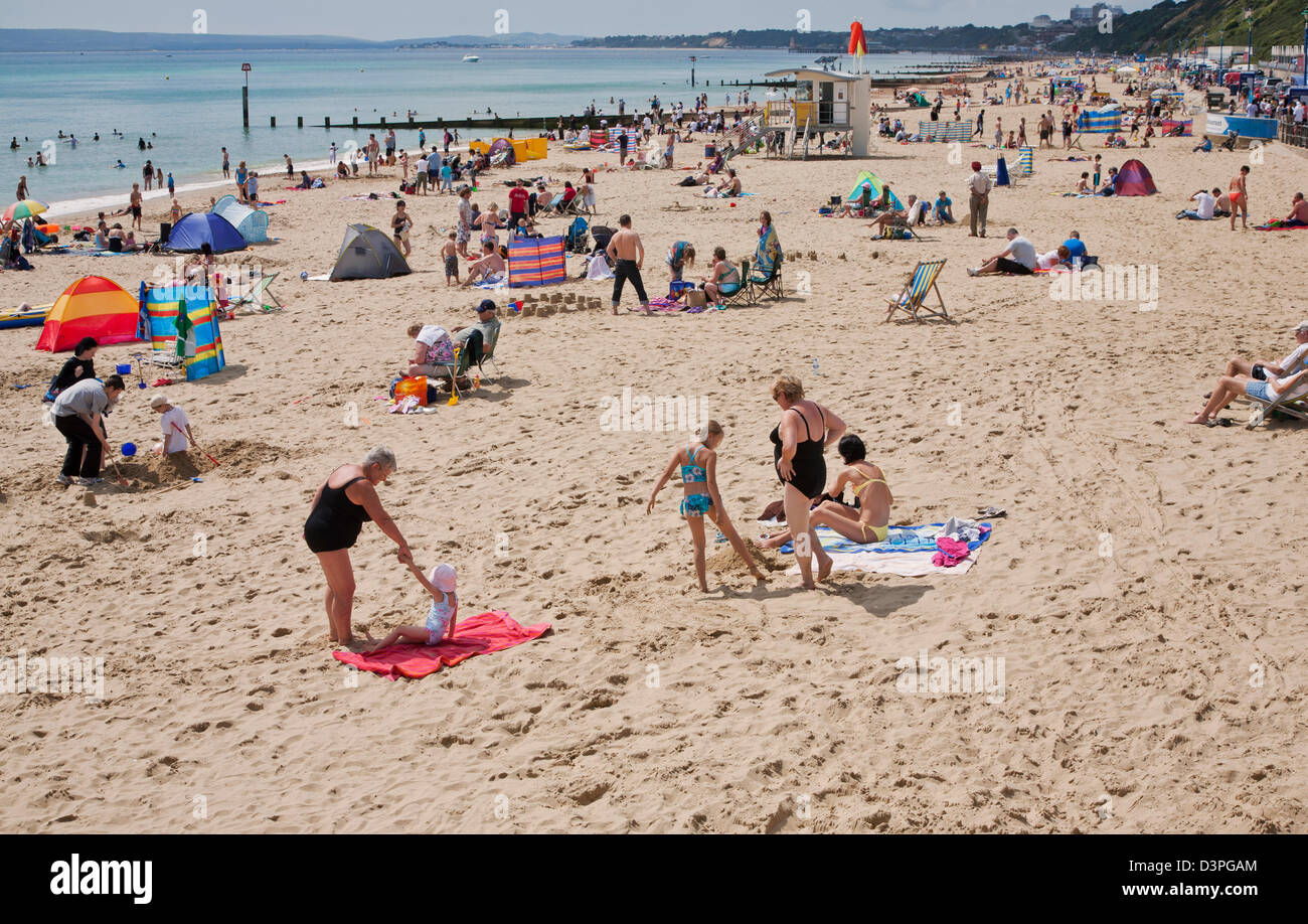 Bournemouth Beach, Poole Bay, Dorset, England, United Kingdom, Europe ...