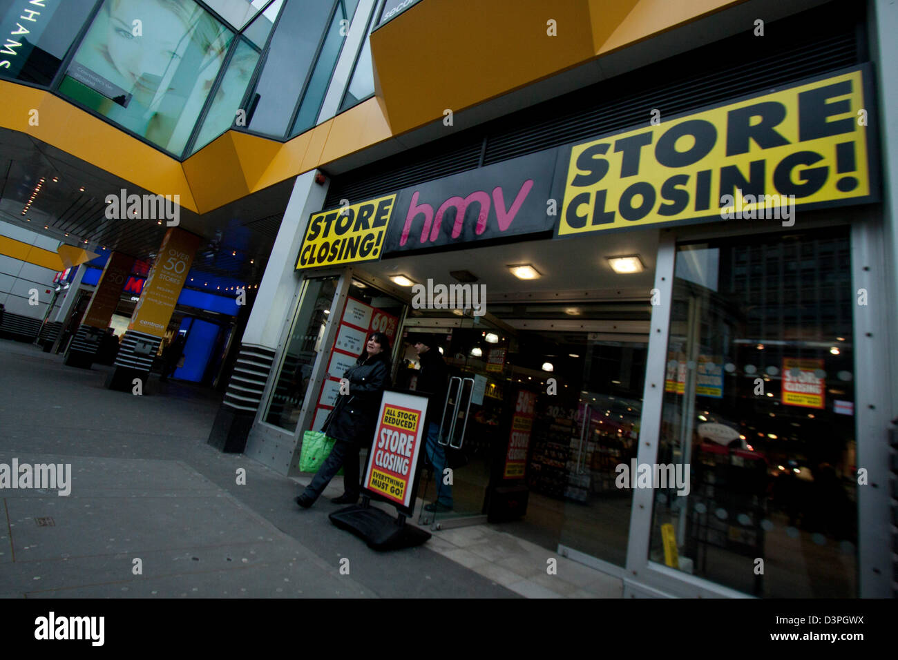 London, UK. 22nd February 2013. HMV store in Croydon is having a ...