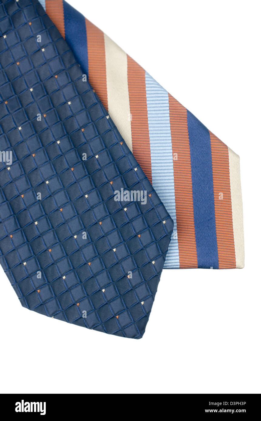 Closeup of two ties isolated on white background Stock Photo - Alamy