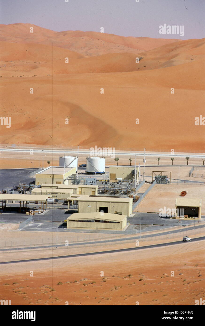 A panorama of the Shaybah Gas Oil Separation Plant (GOSP), a major gas ...
