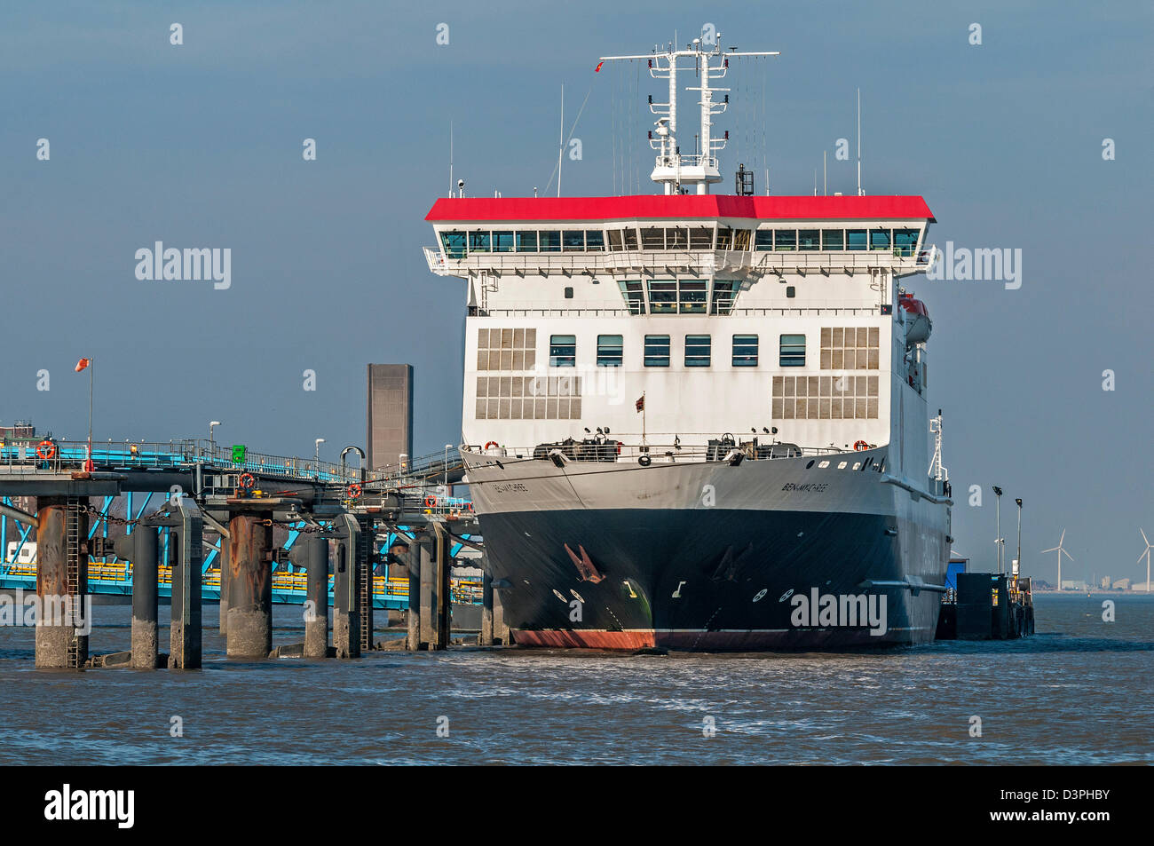 Isle of Man ro-ro ferry Ben-My-Chree berthed at 12 quays in Birkenhead ...