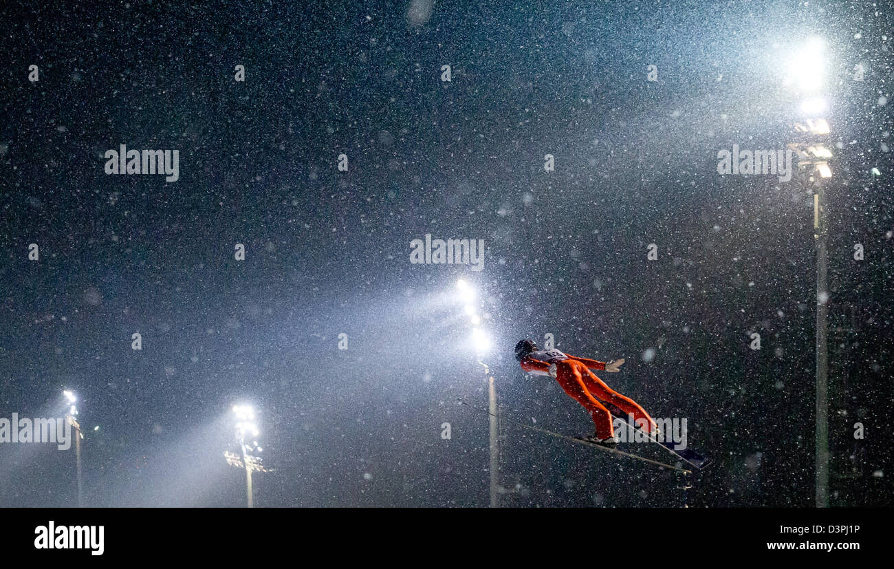 Val di Fiemme, Italy. 22nd February 2013. Anders Jacobsen of Norway ...