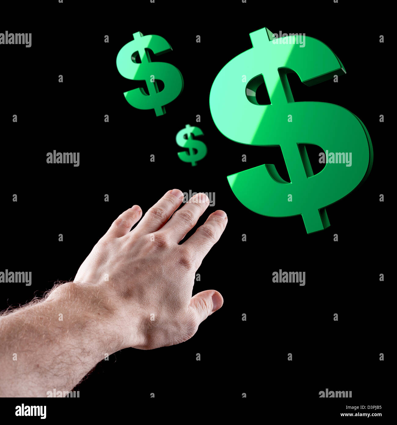 Dollar Signs Black Background