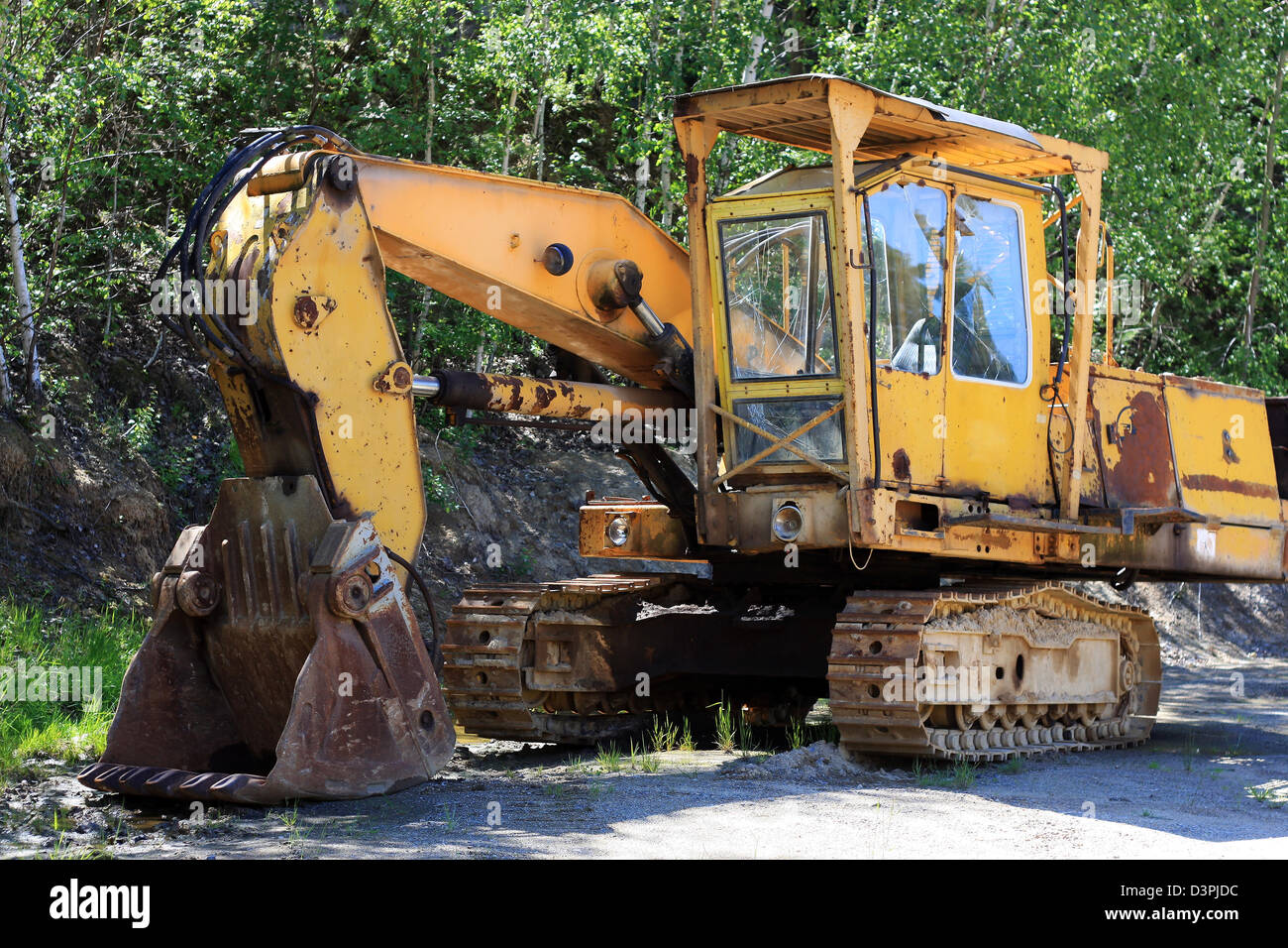 Old Rusty Digger Stock Photo - Alamy