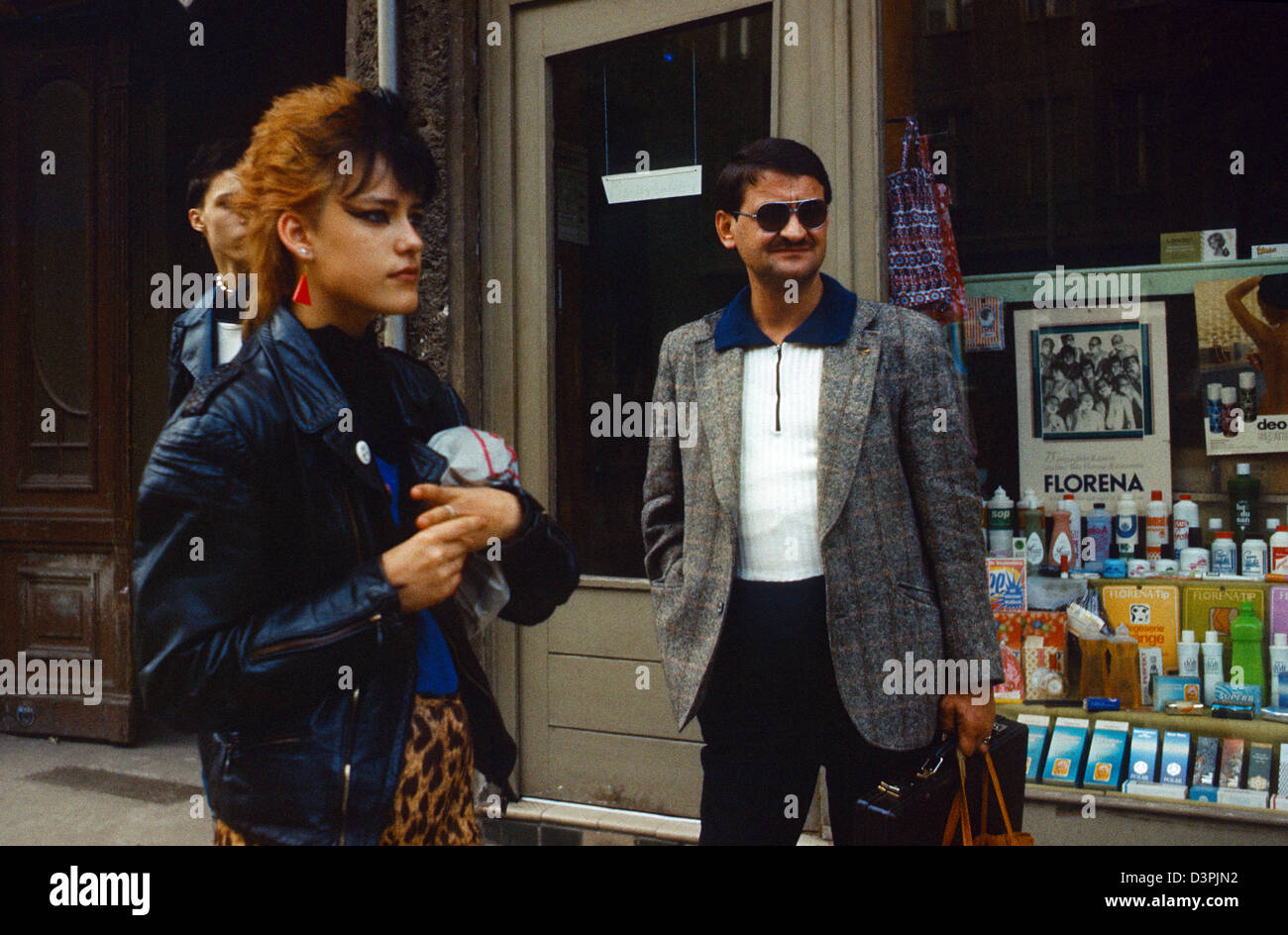 Berlin, GDR, and punk man in the portrait Stock Photo - Alamy