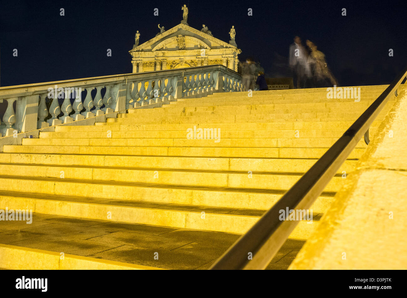 Ponte Scalzi Bridge over the Grand Canal Venice at Night Stock Photo ...