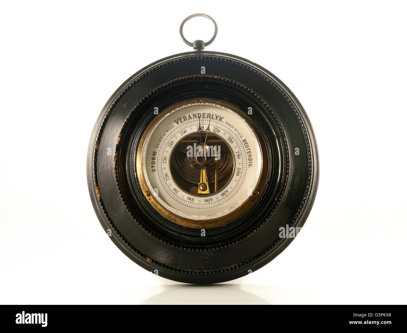 antique barometer isolated on a white background Stock Photo - Alamy
