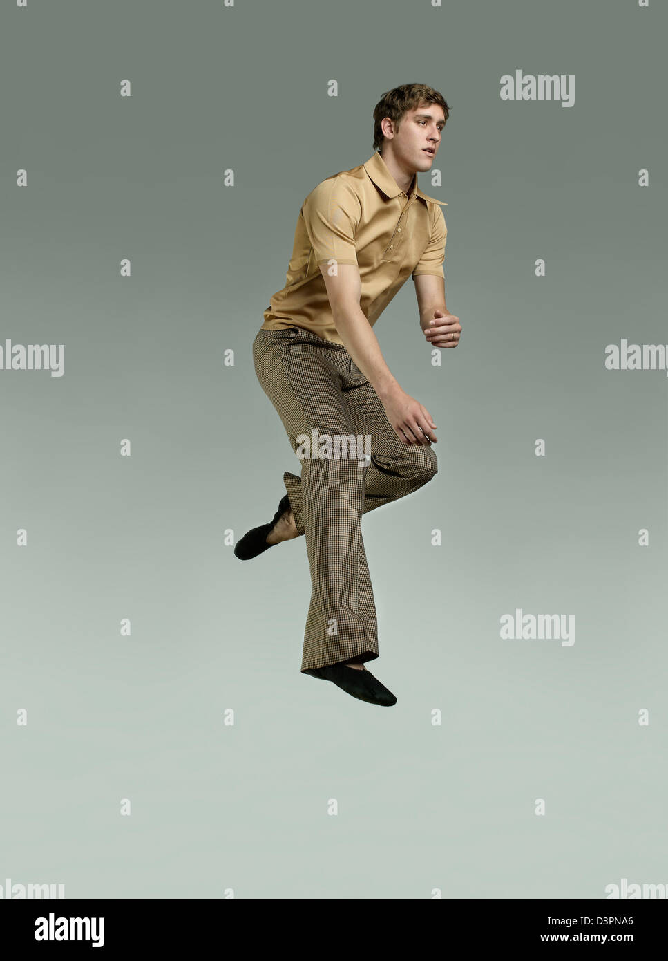 Humans floating frozen in mid air Stock Photo - Alamy