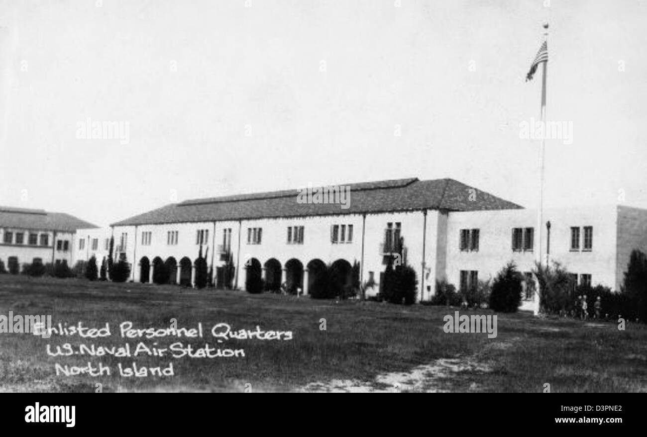 The enlisted personnel barracks on North Island served as housing for U ...