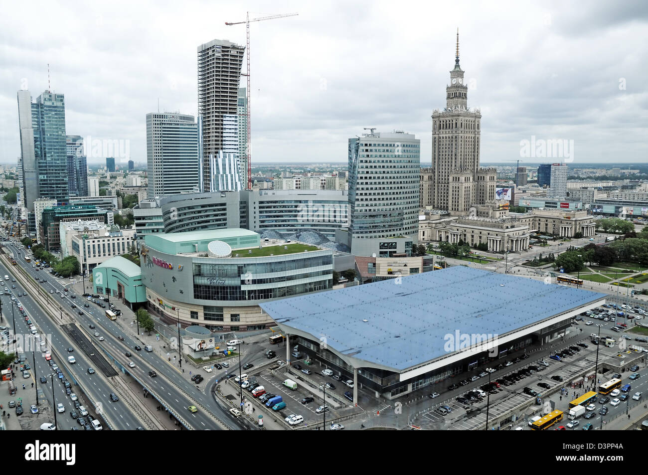 Aerial view of Warsaw centre, Poland Stock Photo - Alamy