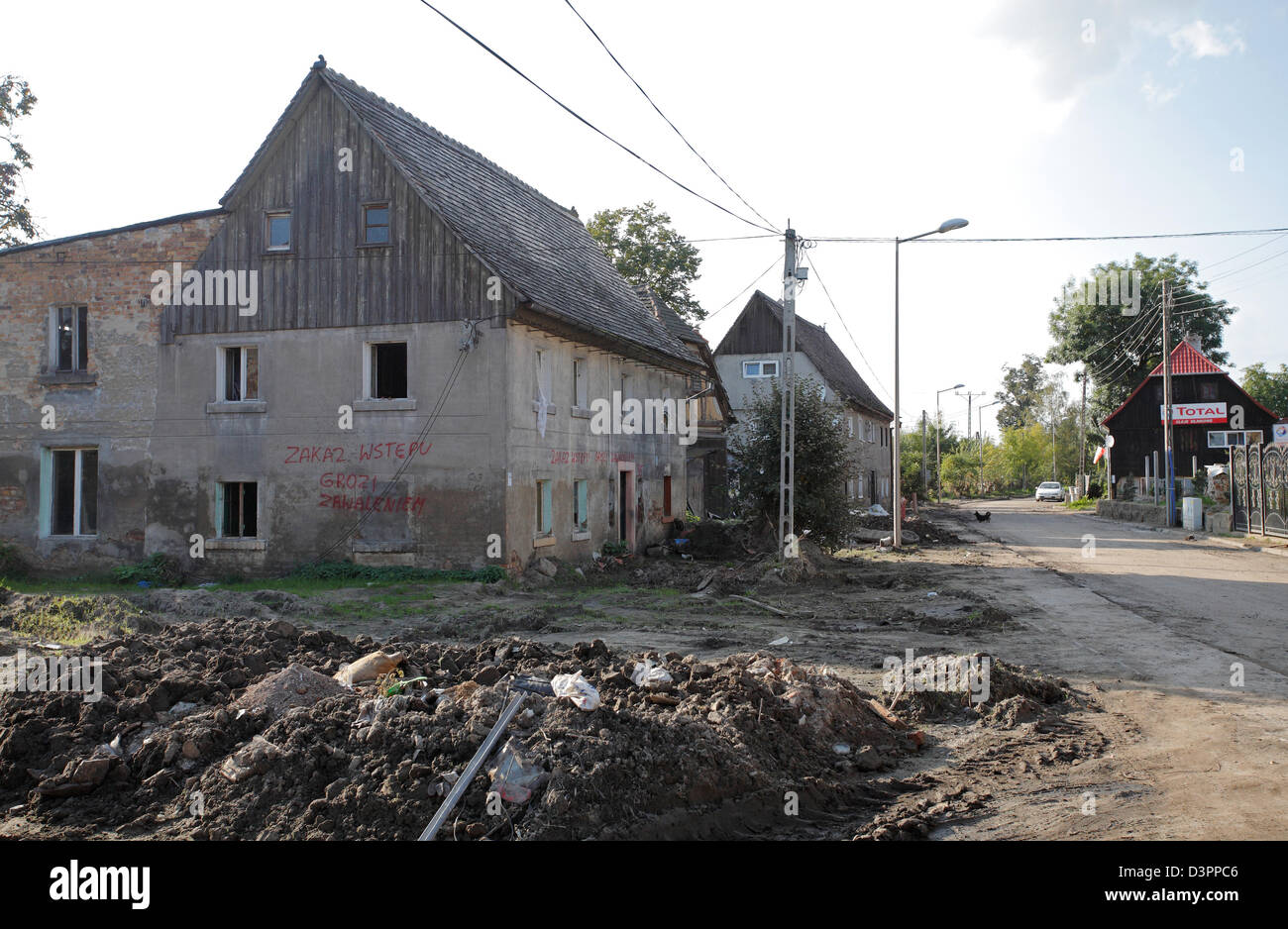 Bogatynia, Poland, over flooded by the flood district Bogatynia Stock ...