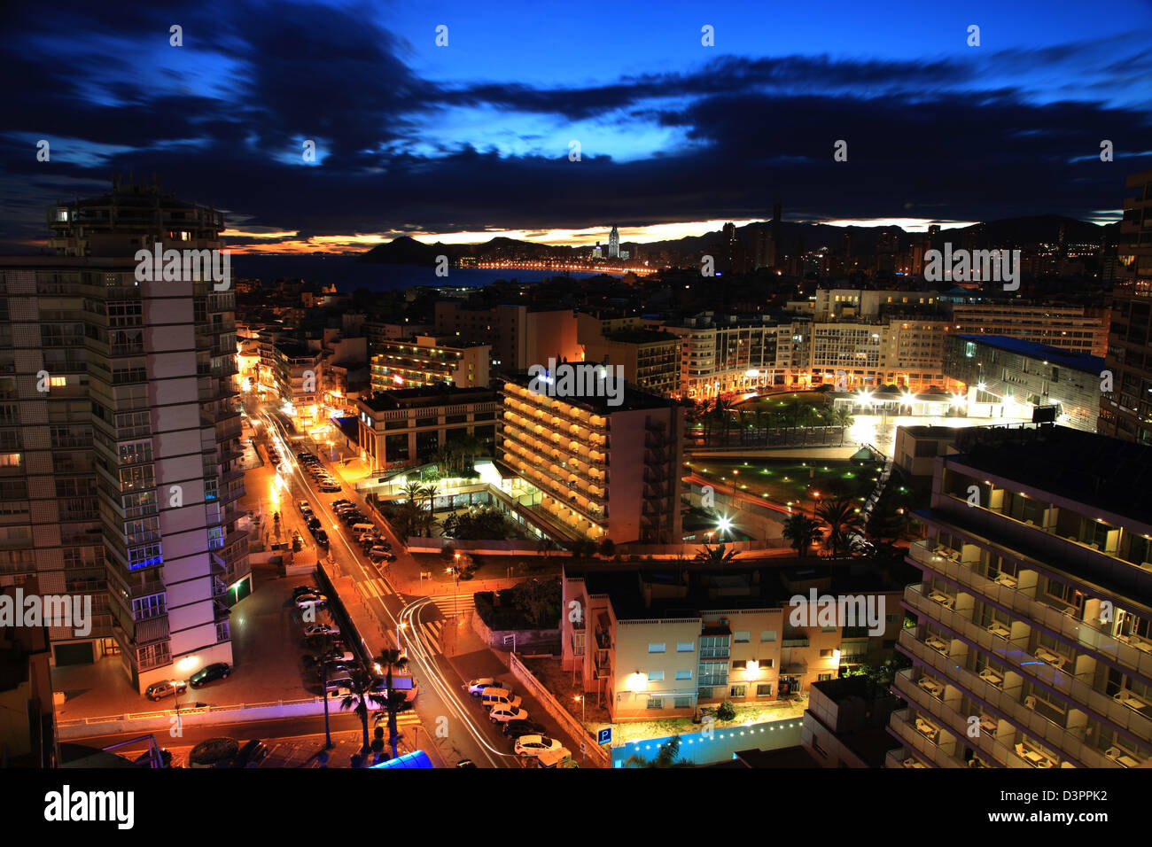 Benidorm night hi-res stock photography and images - Alamy