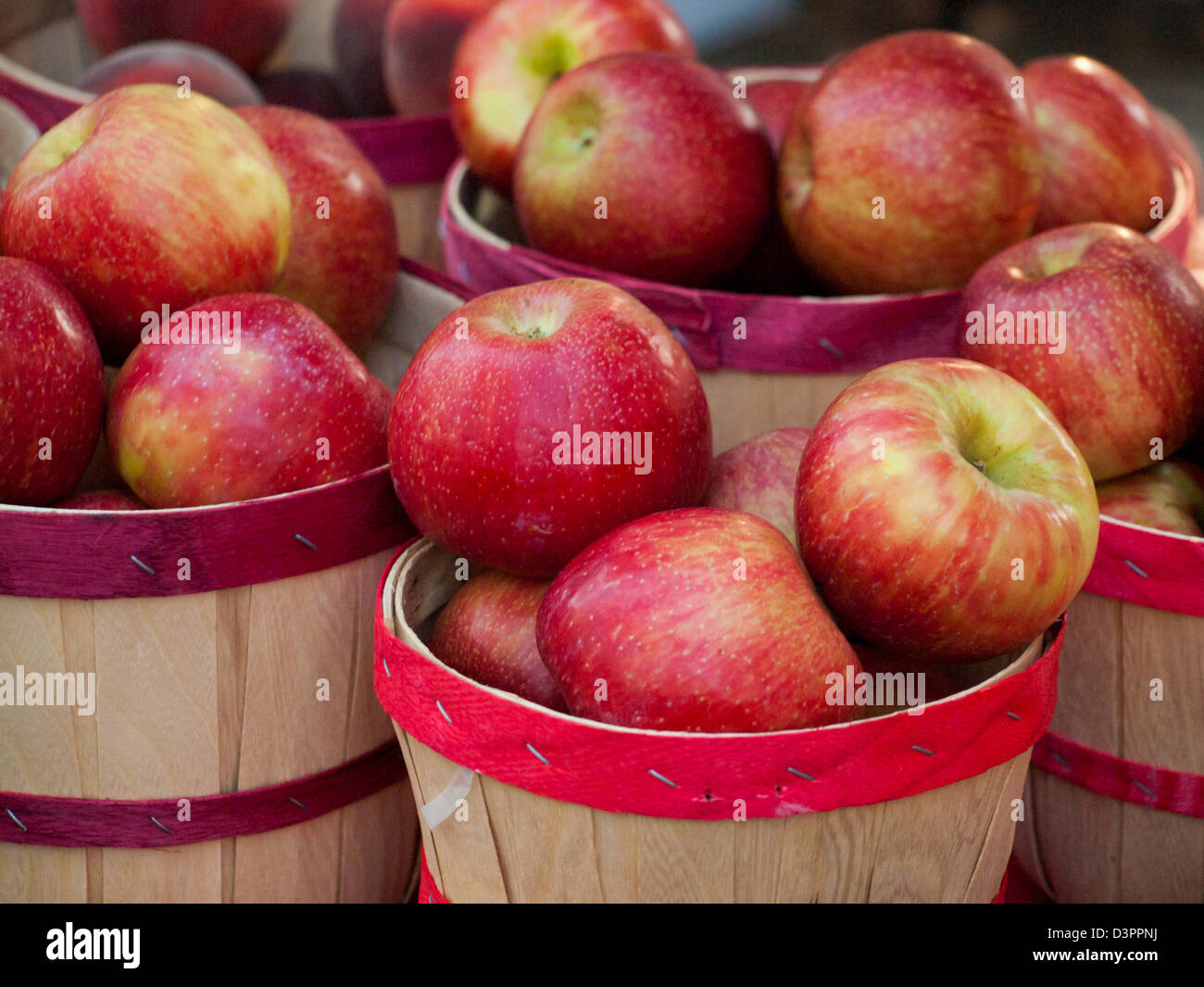 Fresh apples at the local farmers market. Farmers markets are a ...