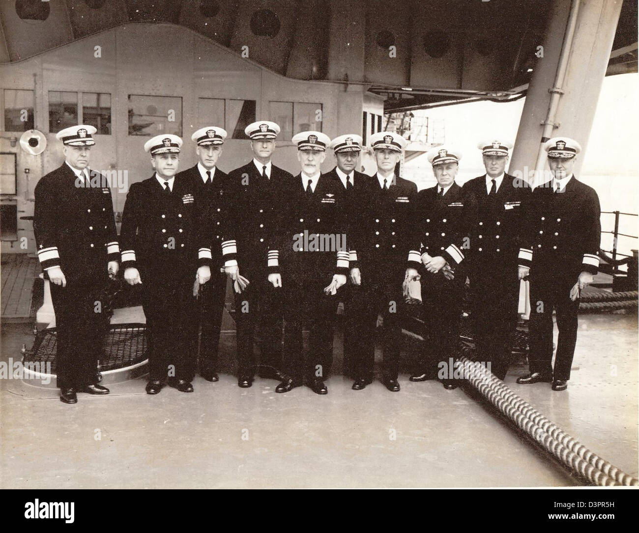 Admiral Joseph M. 'Bull' Reeves, shown with his staff, was a prominent ...