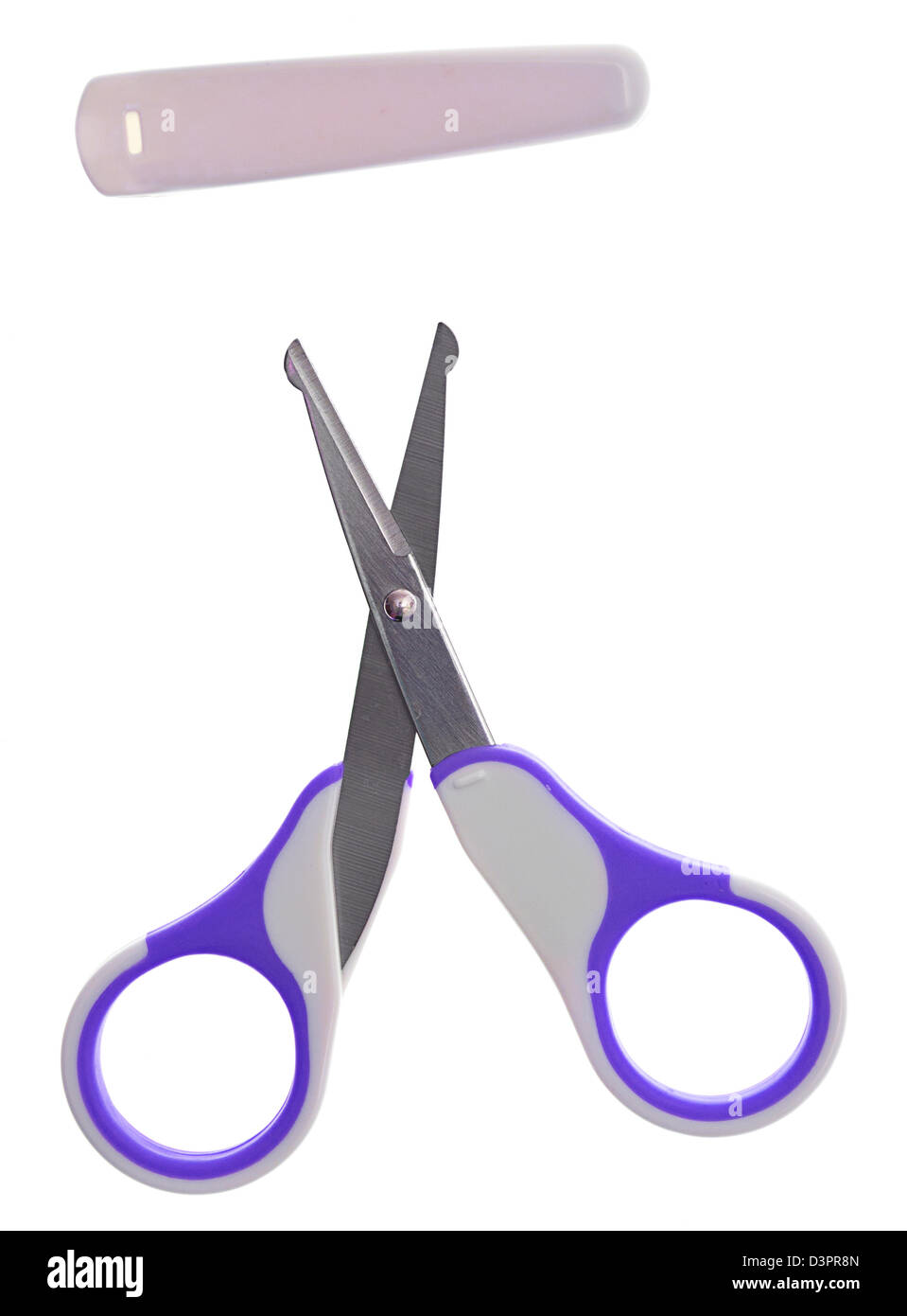 Blue manicure scissors for children Stock Photo - Alamy
