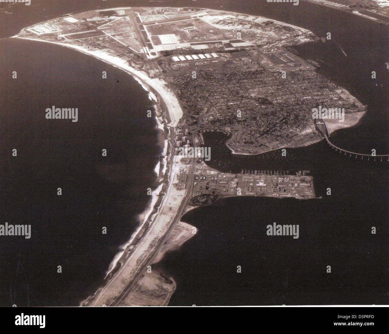 This image from the early 1990s captures Coronado and NAS North Island ...