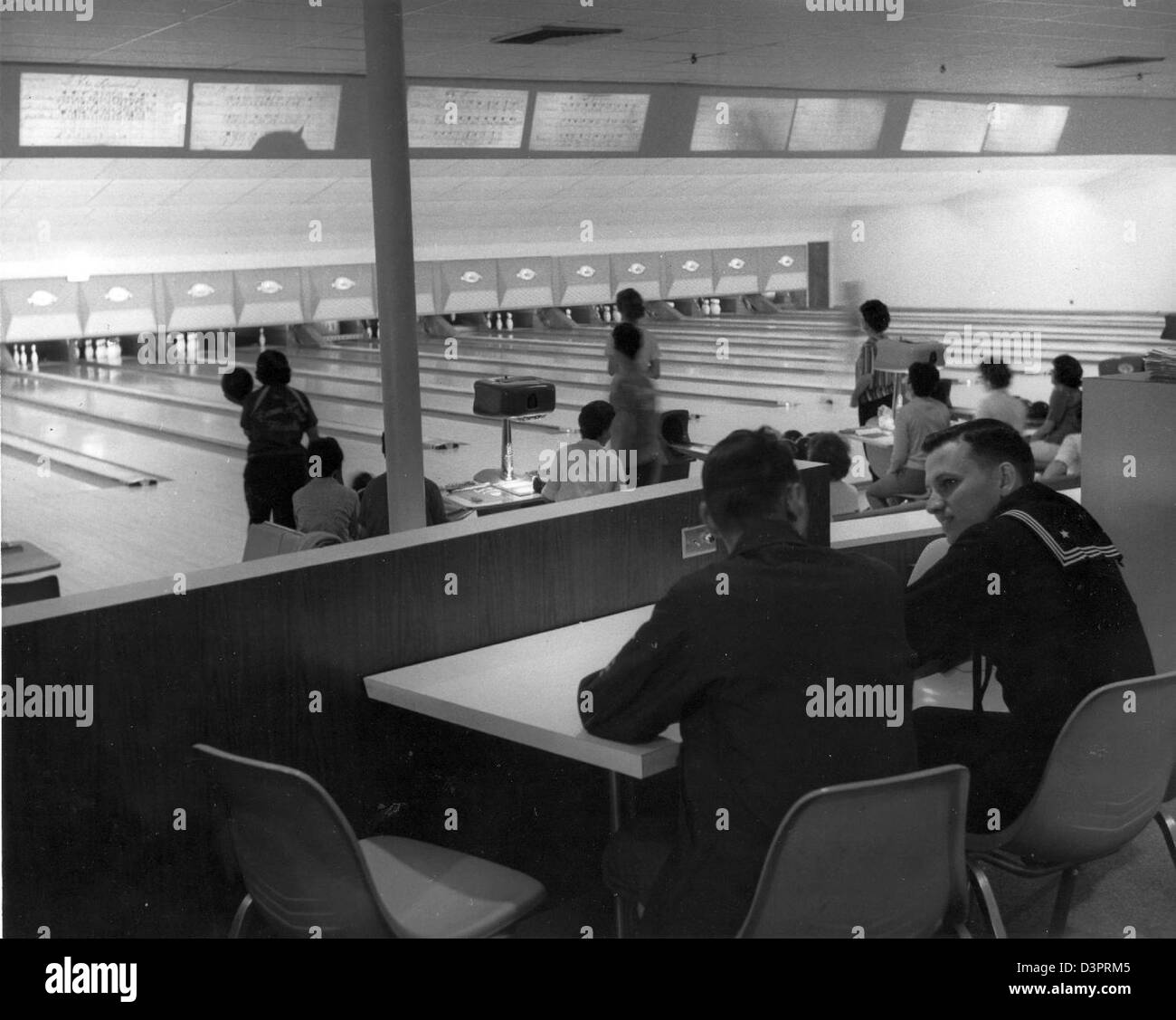 This image features the bowling alley at Naval Air Station North Island ...