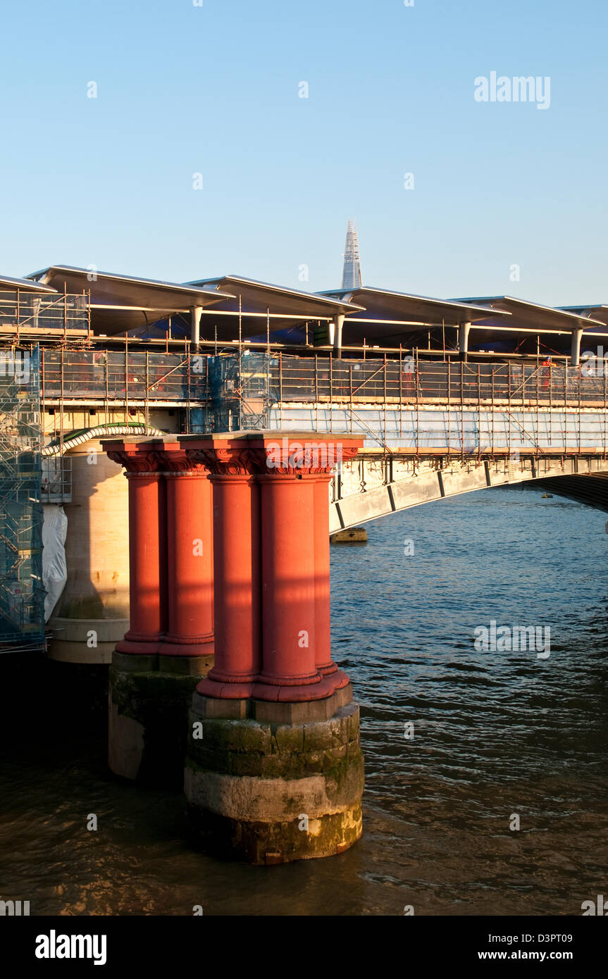 Blackfriars Bridge with solar panels, London,, UK Stock Photo - Alamy