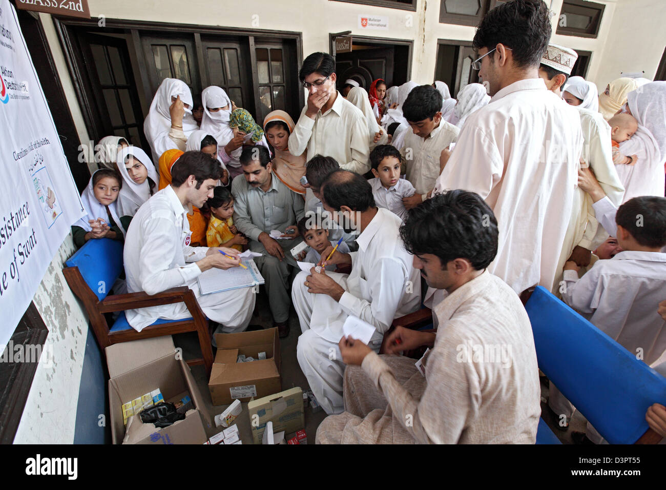 Kokarai, Pakistan, Medical teams of Malteser supply Stock Photo - Alamy