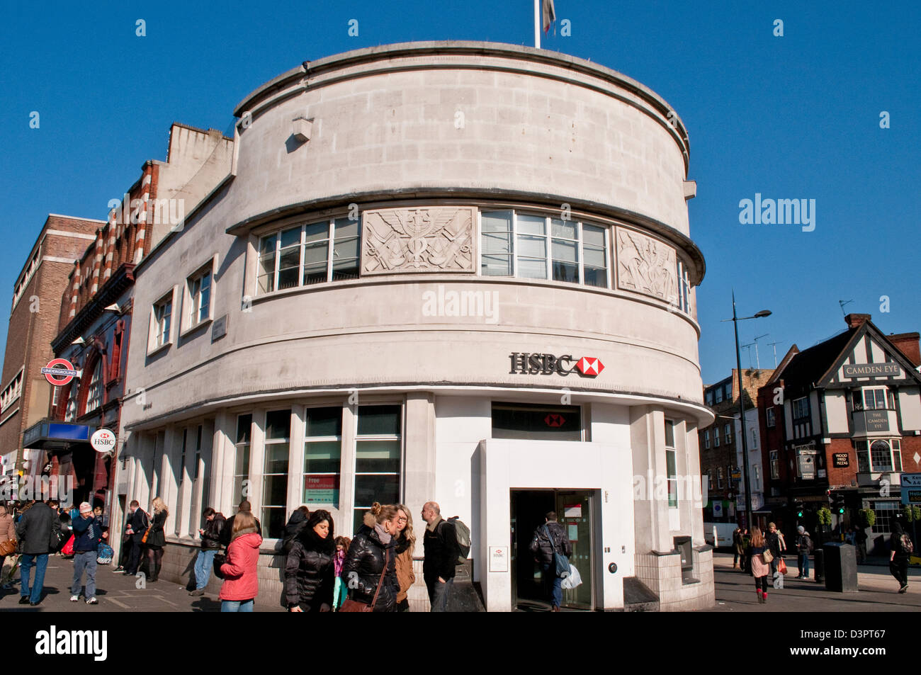 Art Deco building housing HSBC Bank, Camden Town, NW1, London, UK Stock ...