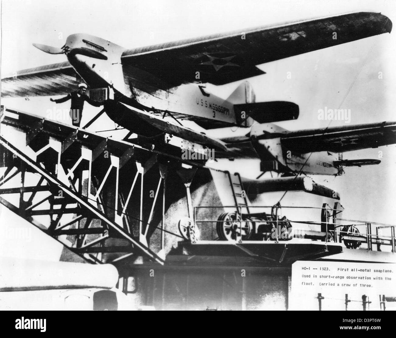 The Martin MO-1, a naval observation plane, was stationed on the USS ...