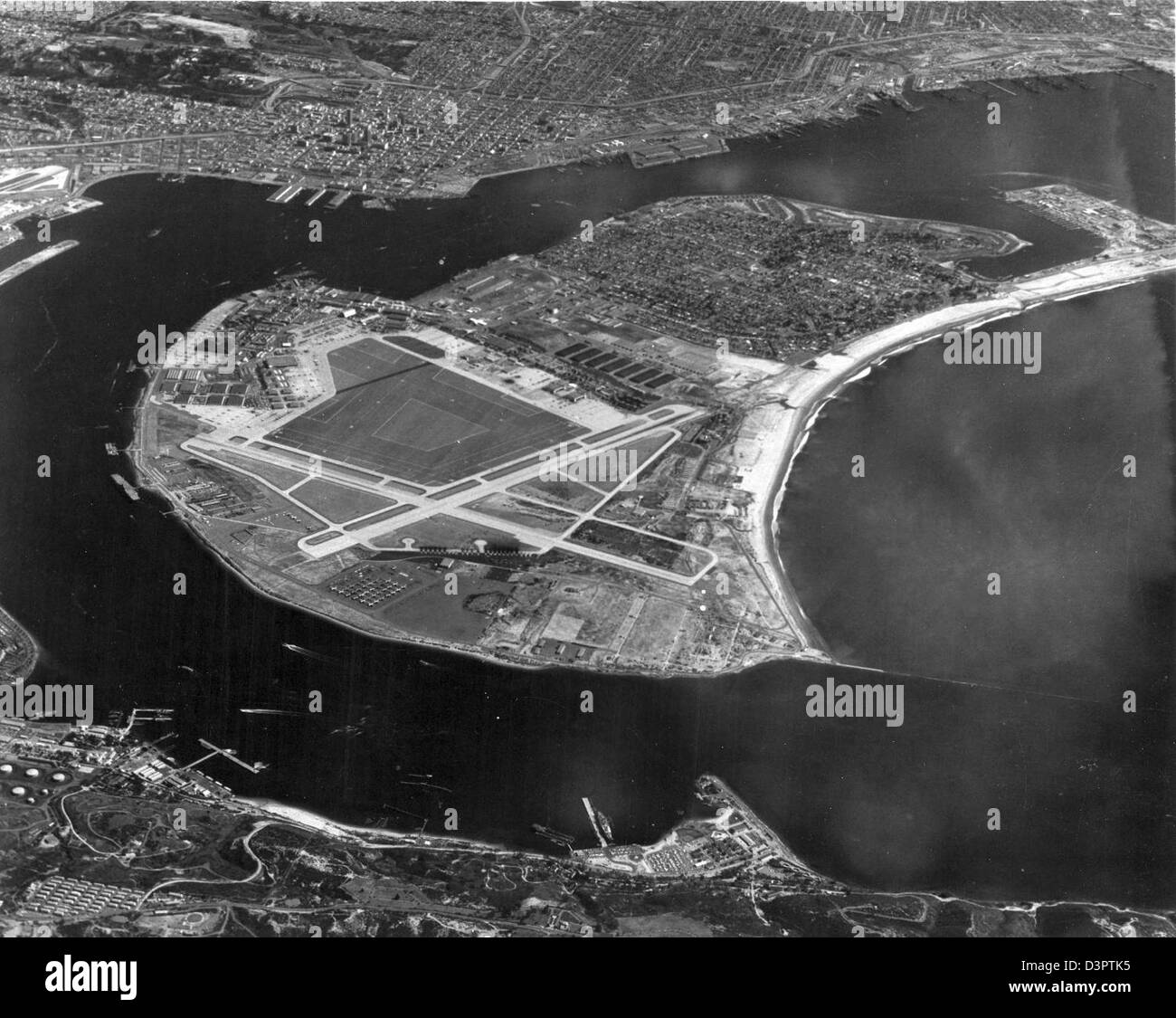 An aerial photograph taken at NAS NI (Naval Air Station North Island ...