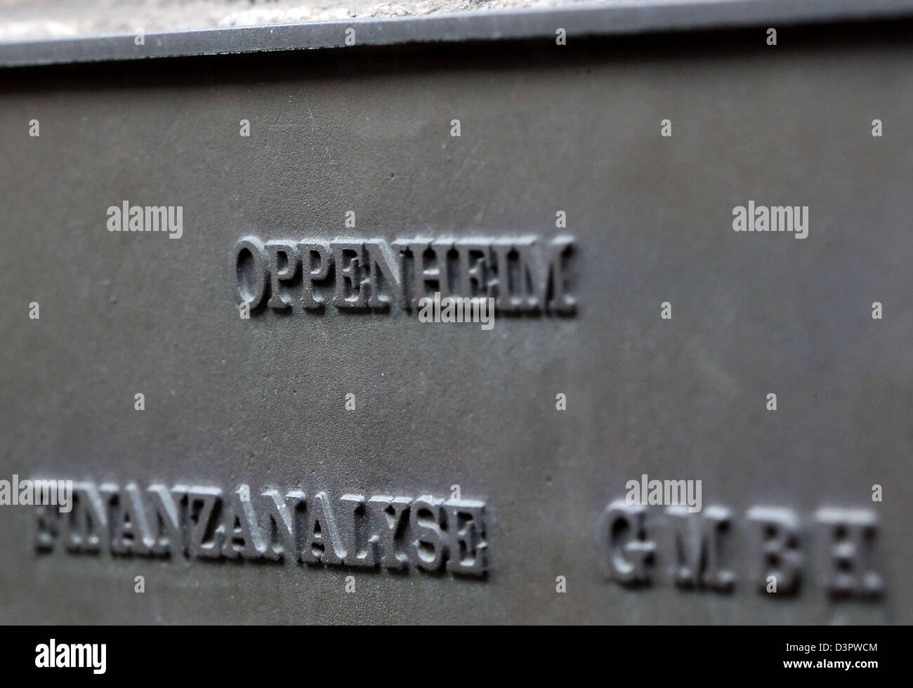 View of a sign at the headquarters of private bank Sal. Oppenheim in ...